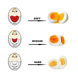 Egg Timer Sensitive Hard & Soft Boiled Color Changing Indicator Tells When Eggs are Ready (Red 2pack)