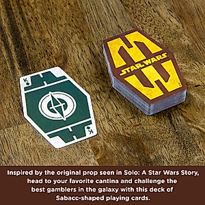 AQUARIUS Star Wars Playing Cards - Star Wars Sabacc Shaped Deck of Cards for Your Favorite Card Games - Officially Licensed Star Wars Merchandise & Collectibles