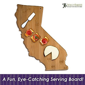 Totally Bamboo California State Shaped Bamboo Serving & Cutting Board
