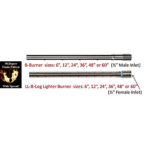 EasyFirePits Lifetime Warranted 316 Stainless Steel Marine Grade Straight Burners (48.00, 48 Inch Straight Burner)
