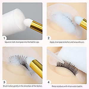 EMEDA Lash Shampoo for Lash Extensions 100ml /3.38 fl.oz Eyelash Extension Cleanser Foam Soap Lash Bath for Eyelash Extensions Home Salon Use