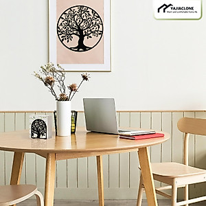 YAJIACLONE Tree of Life Black Metal Napkin Holder for Table-Stocking Stuffers for Adults Women,Napkin Holders for Paper Napkins with Sturdy & Quality Material, Cushioned Base, Large Storage Capacity.