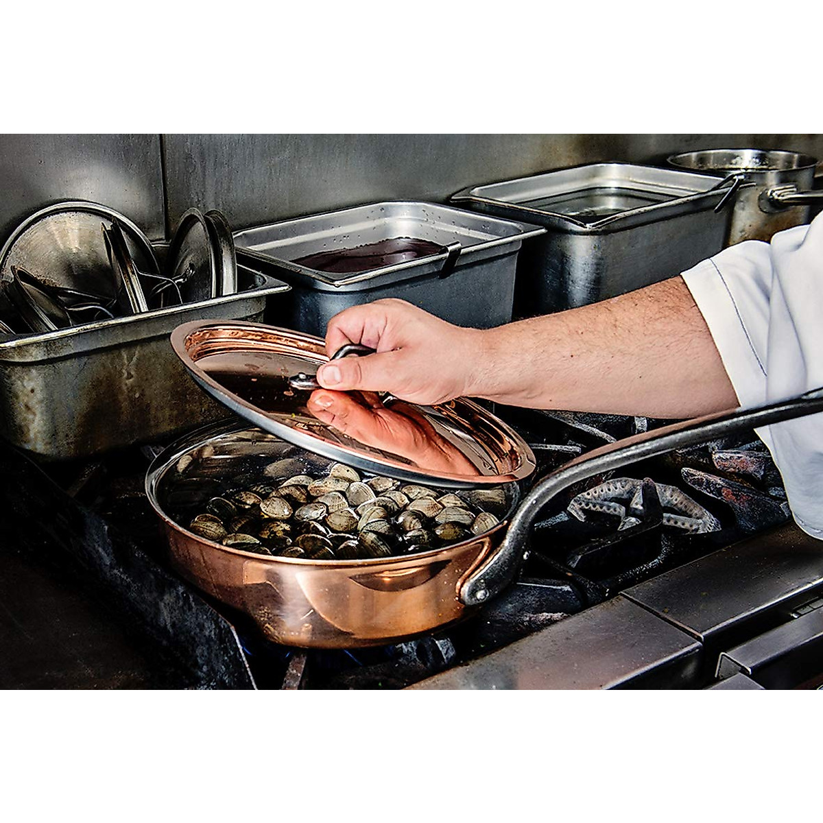 Bourgeat 365018 Copper Lid for Sauce Pan, 14-Ounce