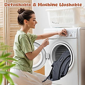 Hook On High Chair, Jozzve Clip on High Chair with Removable Dining Tray for Babies and Toddlers, Fold-Flat Storage Portable Baby Feeding Seat, Attach to Fast Table Chair for Home Travel (Grey)