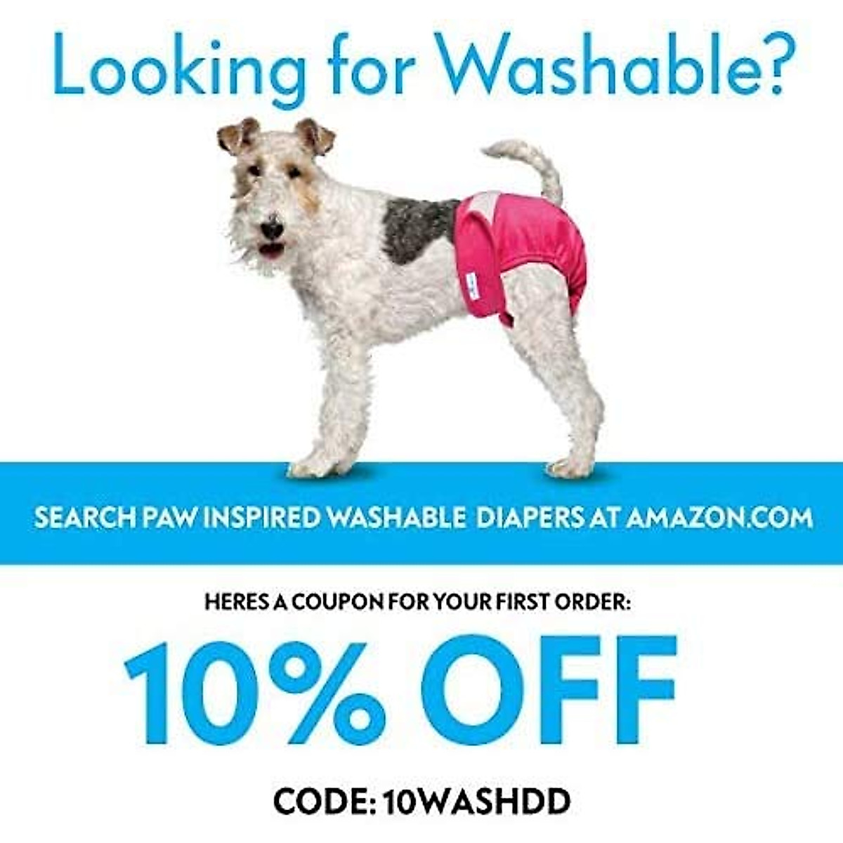 Paw Inspired 32ct Disposable Dog Diapers | Female Dog Diapers Ultra Protection | Diapers for Dogs in Heat, Excitable Urination, or Incontinence (Small)