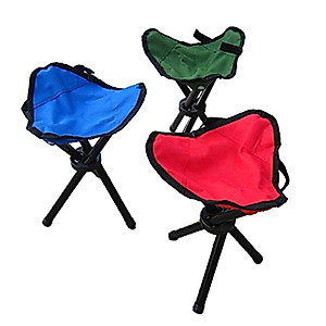 TRENTSNOOK Exquisite Camping Stool Outdoor Folding Chair Tripod Triangle Folding Fishing Chair Fishing Trip Camping Portable Fishing Companion Folding Chair (Color : Dark Blue)