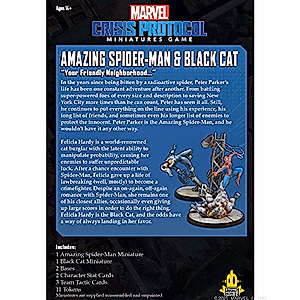 Marvel Crisis Protocol Amazing Spiderman and Black Widow CHARACTER PACK | Miniatures Battle Game | Strategy Game for Adults | Ages 14+ | 2 Players | Avg. Playtime 90 Mins | Made by Atomic Mass Games