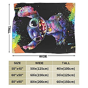 Cartoon Blanket Ultra-Soft Comfortable Blankets Flannel Fits Couch Sofa Office Suitable for All Season 50"X40"