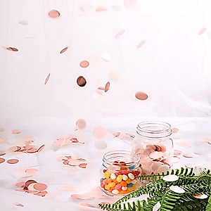 Whaline 6000 Pieces Round Tissue Paper Confetti Dots 1 Inch Rose Gold Mixed Colors Circles Tissue for Wedding Holiday Anniversary Birthday (2.11 oz)