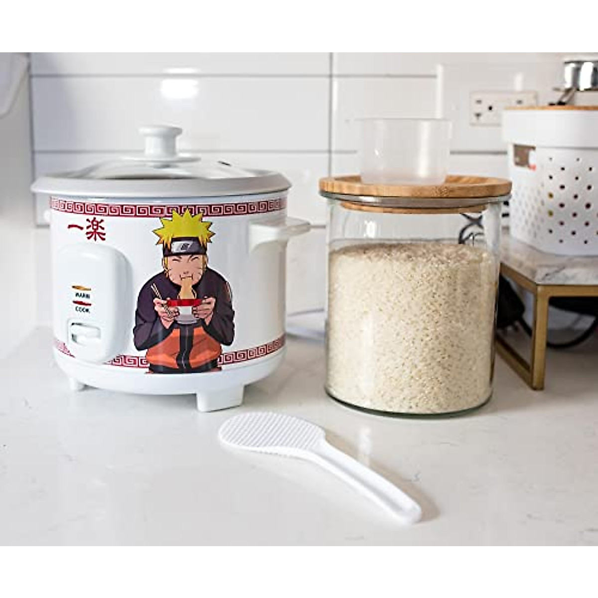 Naruto Shippuden Ichiraku Ramen Automatic Rice Cooker & Warmer | Food Steamer for White and Brown Rice, Quinoa | Anime Manga Gifts and Collectibles | Holds 24 Ounces