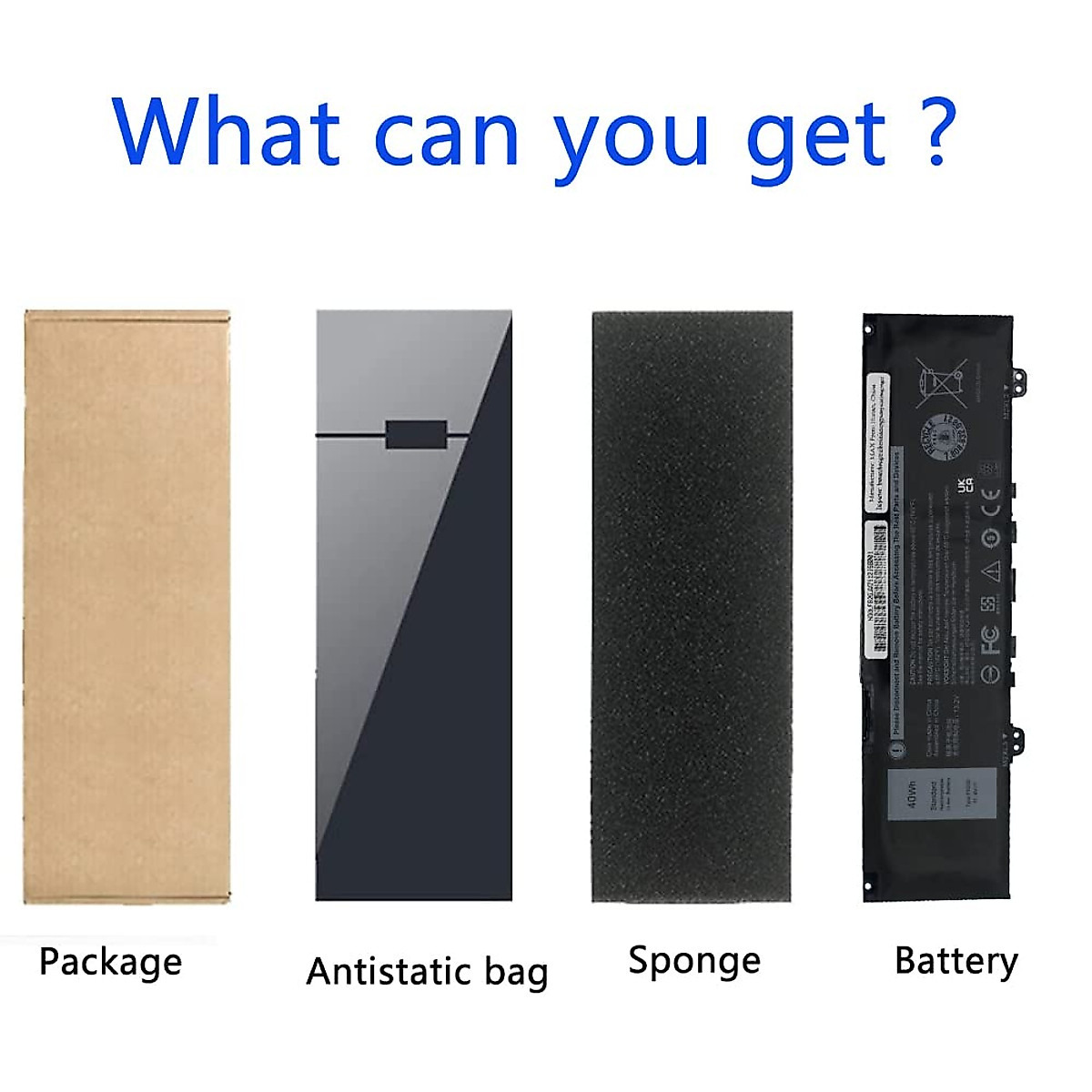 BTMKS F62G0 39DY5 Laptop Battery for Dell 13 7373 7370 7000 7386 2-in-1 7380 5370 P83G P87G P91G P91G001 P83G001/2 P87G001 Series Vostro 13 5370 RPJC3 0RPJC3 0F62G0 F62GO 039DY5 39DY5 CHA01