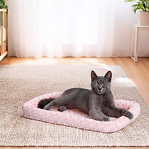 MidWest Homes for Pets Bolster Dog Bed 18L-Inch Pink Dog Bed or Cat Bed w/ Comfortable Bolster | Ideal for "Toy" Dog Breeds & Fits an 18-Inch Dog Crate | Easy Maintenance Machine Wash & Dry