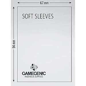Soft Sleeves Pack of 100 Clear Standard Card Game Sleeves for Board Games and Card Games | Extra-High Clarity | Professional Protection for Up to 100 TCG Decks and Gaming Cards | Made by Gamegenic