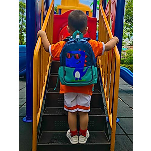 CHERUBIC Kids Toddler Little Backpack Cute Cool Dinosaur Waterpoof Scool Bookbag Backpack For Boys Girls(Green)
