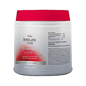 Leisure Time 45401-02 Bromine Tabs Hot Tub Chemical, 2.2 Pound 2-Pack