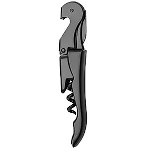 YFS Professional Waiter Corkscrew with Foil Cutter and Bottle Opener, Black Heavy Duty Wine Key for Restaurant Waiters