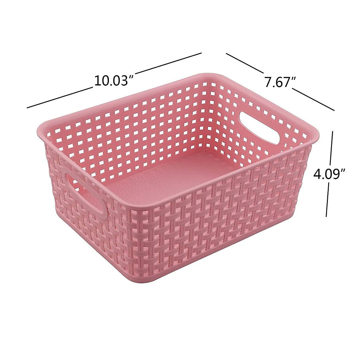 Ortodayes 6 Pack Plastic Woven Basket, Small Bathroom basket