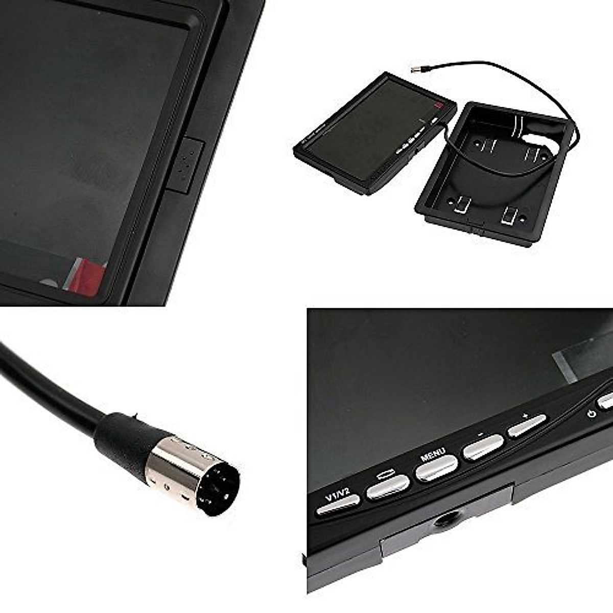 BW 7 inch High Resolution 800 * 480 TFT Color LCD Car Rear View Camera Monitor Support Rotating The Screen and 2 AV Inputs