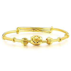 CHOW SANG SANG 999.9 24K Gold Price-by-Weight 5.31g Gold Adjustable Bangle for Tiny Size Gift 64731K