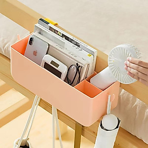 HYOATREA Bunk Bed Shelf Bedside Caddy for Bed Bedside Shelf Organizer Hanging Storage Holder Pocket for College Dorm Room Baby Bed Rails