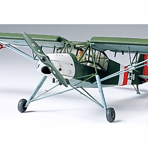 Tamiya Fieseler Fi 156 Storch Plastic Model Kit, 1/48 Scale, Black
