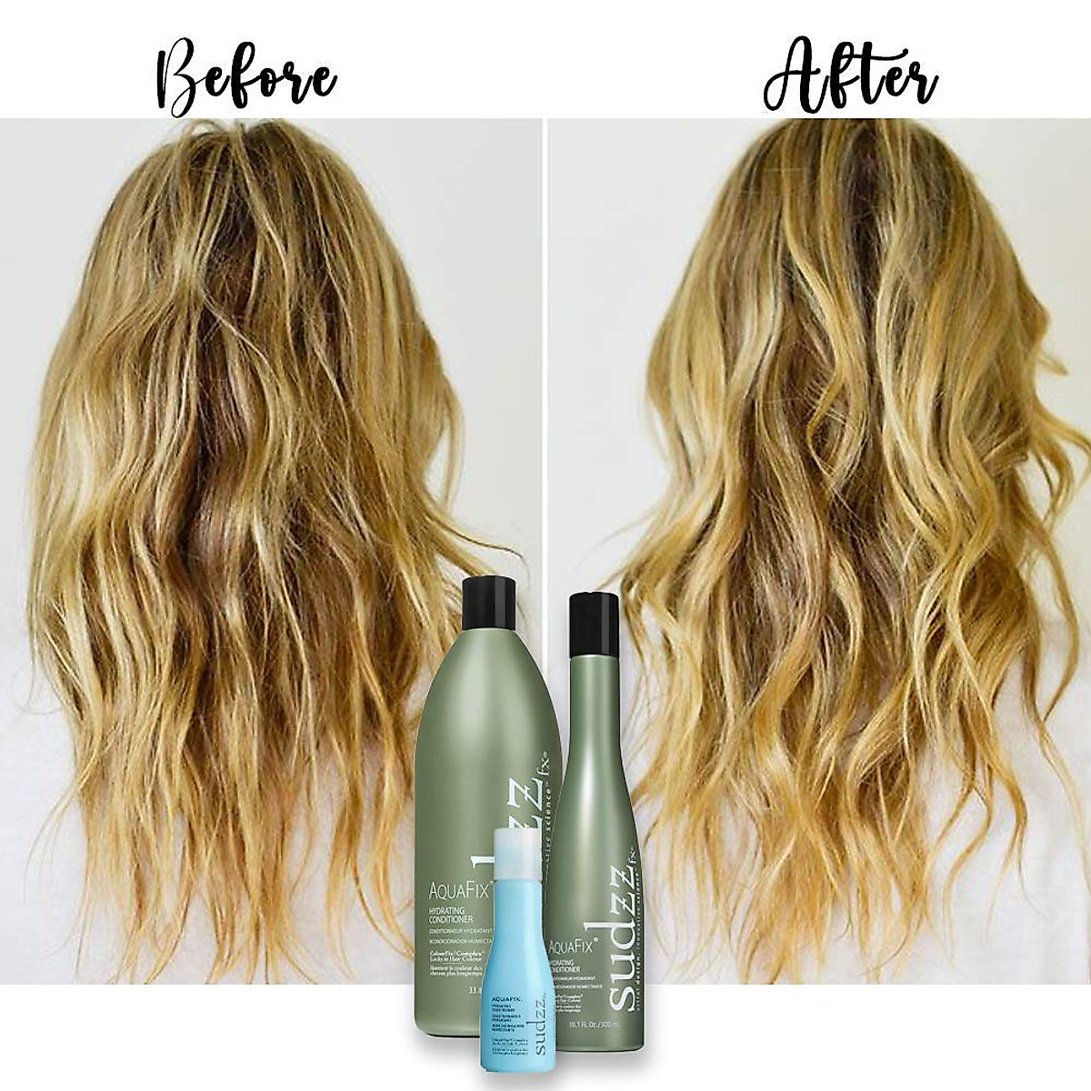 SUDZZFX Conditioner for Dry Hair - AquaFix Hydrating Hair Conditioner - Deep Conditioner for Damaged Hair - 10.1 Fluid Ounce