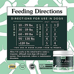 Fera Pets Hip + Joint Dog Supplement, Joint Support for Dogs with Glucosamine Chondroitin and MSM, Joint Care and Health Support Chewy Dog Treats, 90 Soft Chews