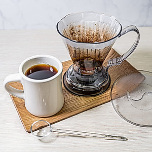 Clever Coffee Dripper and Filters, Large 18 oz, Original Classic Design, Safe BPA Free Plastic, dripper coffee maker, drip coffee maker pour over, 100 filters, coaster and lid