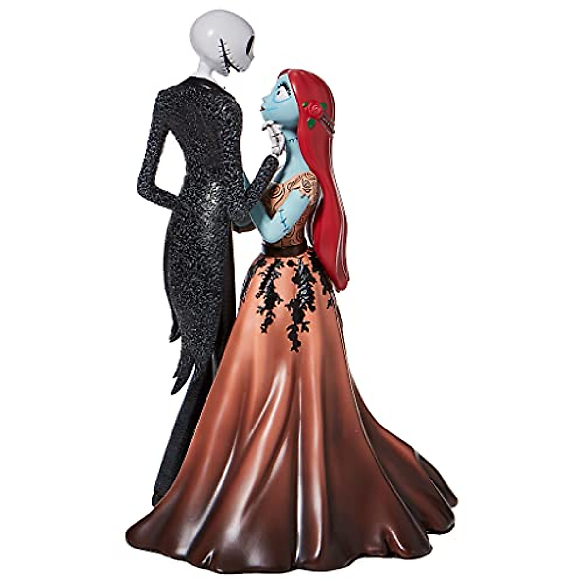 Enesco Disney Showcase Couture de Force The Nightmare Before Christmas Jack and Sally Embracing Figurine, 9.5 Inch, Multicolor