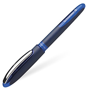 Schneider One Business Rollerball Pen, 0.6 mm Ultra-Smooth Tip, Blue Barrel, Blue Ink, Blister Pack of 1 Pen (78303)