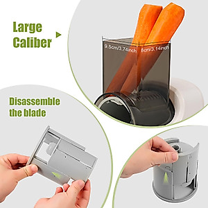 Aiwglenten Electronic Vegetable Slicer is Easy to Use and Flexible,Can be Carried 0utdoors, Has 3 Different Shapes of Blades, Electric Salad Machine Can be Used for Cheese, Fruit, Vegetables