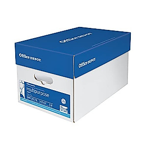 Office Depot® Brand Multi-Use Print & Copy Paper, Letter Size (8 1/2" x 11"), 96 (U.S.) Brightness, 20 Lb, White, 500 Sh
