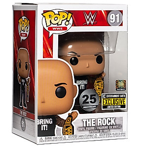 Funko The Rock #91 25th Anniversary WWE Exclusive (Bundled with EcoTek Protector Case to Protect Display Box)