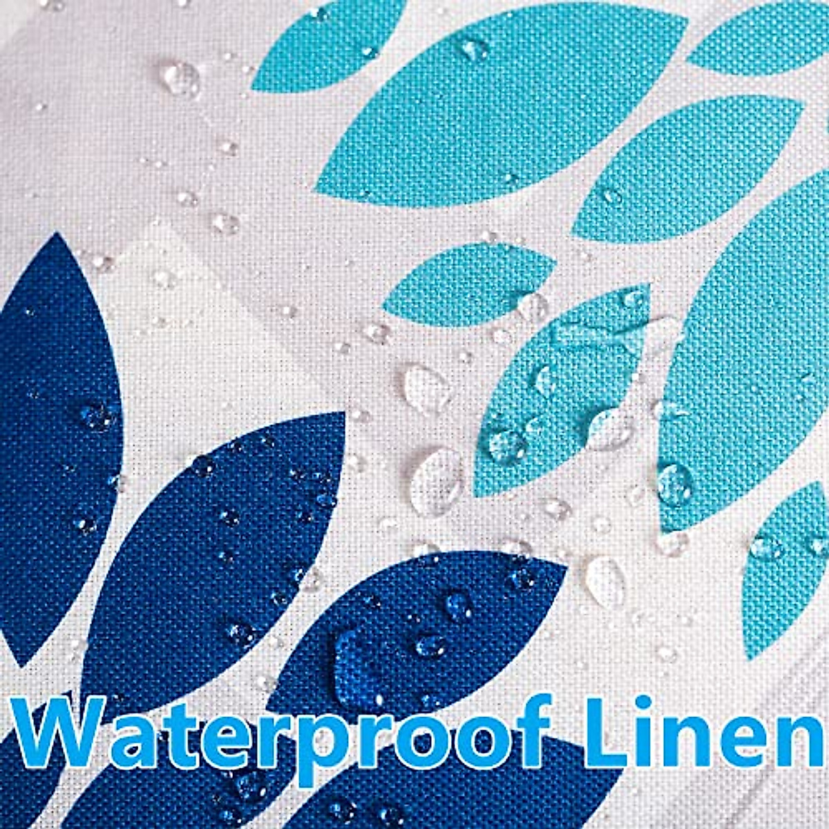 Outdoor Waterproof Throw Pillow Covers 18x18 Inch Teal and Turquoise Dahlia Flower Outdoor Decor Accent Pillows for Patio Furniture Set of 2