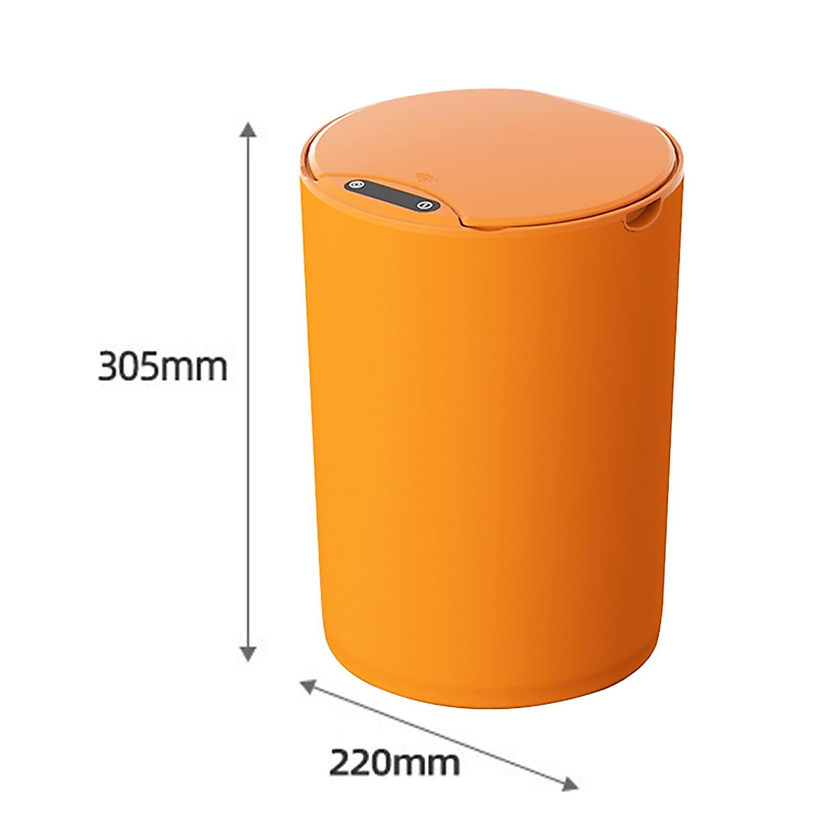 IEUDNS Automatic 14L Orange Trash Can with Lid Garbage Can, Smart Bathroom Trash Can, Touchless Trash Bin for Bedroom, Office, Living Room, Kitchen