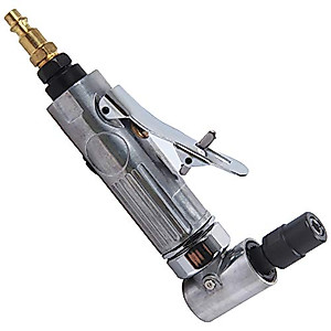 1/4 inch Angle Air Die Grinder,20000 RPM, 90 Degree Angled Air Die Grinder,with 4 pcs 2" Roll Lock Sanding Discs, Polished Color Pneumatic Angle Die Grinder