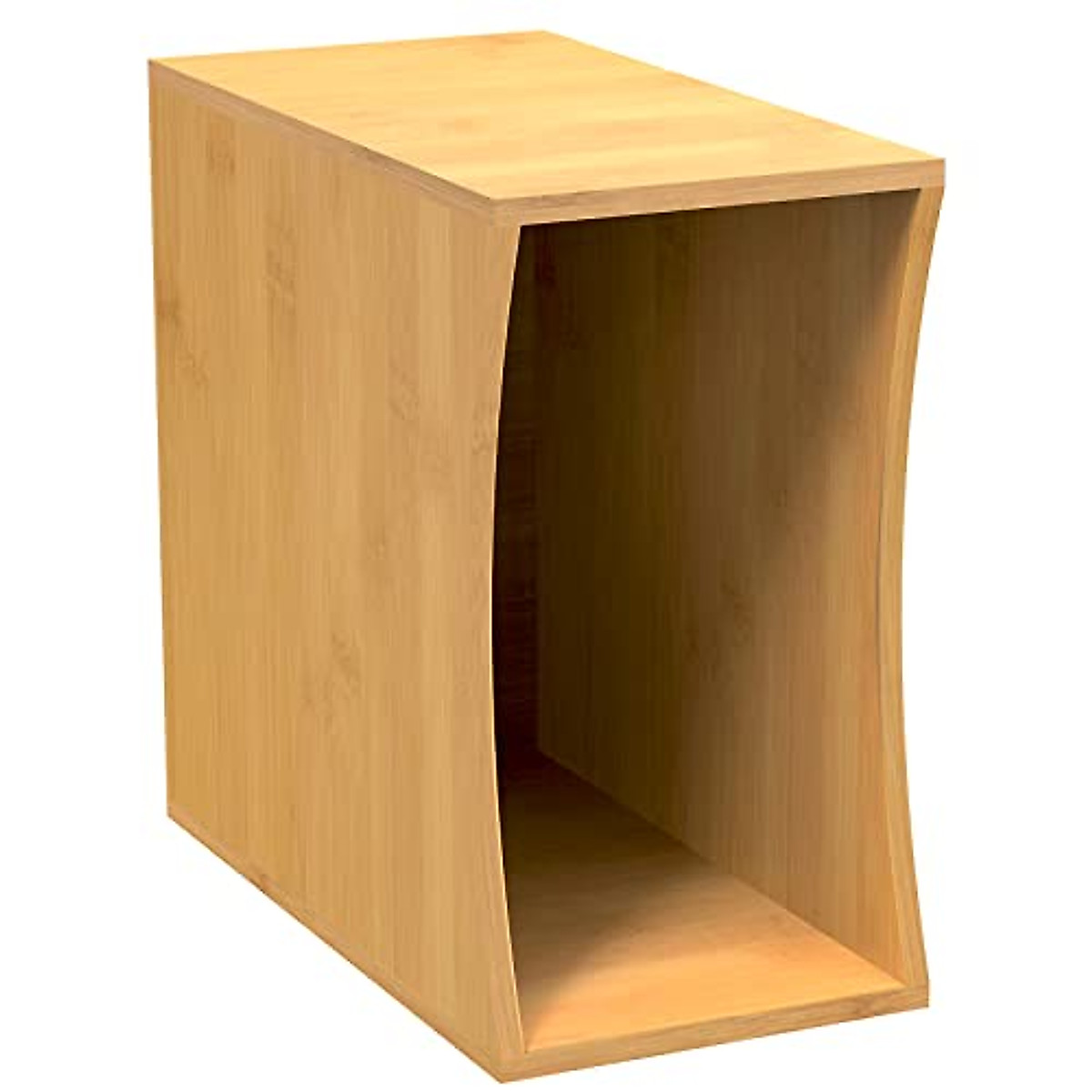 TOPZEA Bamboo Waste Basket, Rectangular Narrow Trash Can Wastebasket Waste Bin Garbage Can for Bathroom, Bedroom, Office and Home, 10.5" x 5.75" x 10"