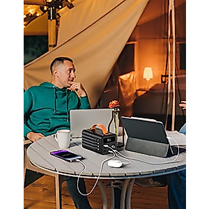 Laptop Power Bank 60000mAh/222Wh,100w usb c Charger Fast Charging ,External Battery Power Banks with Built in Cable, Compatible with iPhone 14/13 Series, Samsung, MacBook, surface,HP,Dell, and More