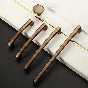 Amerdeco 10 Pack Antique Brass Cabinet Pulls Hole Centers Kitchen Cabinet Handles Hardware Kitchen Handles for Cabinets Cupboard Handles Drawer Pulls ZH0032