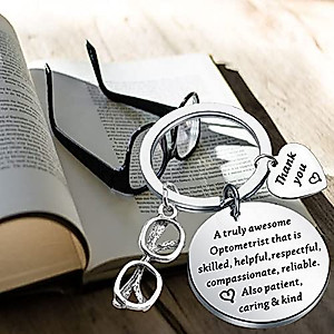 Lywjyb Birdgot Optometrist Gift Doctor Jewelry Gift for Optometrist Graduation Gift for Optometrist Optometrist Keychain Vision Gift for Optometry (Optometrist ke)