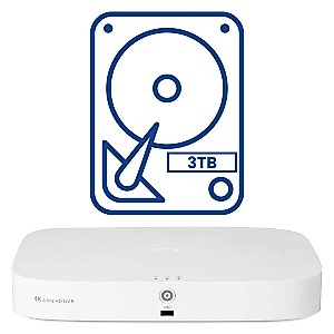 Lorex Fusion 4K Security Camera System w/ 3TB NVR - 8 Channel PoE Wired Home Security System w/ 4 Metal Cameras - Smart Motion Detection, Warning Alarm, 2-Way Audio, Color Night Vision, Weatherproof