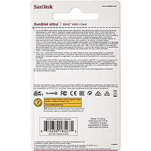 32GB Ultra 100MBs Sandisk SDHC Memory Card