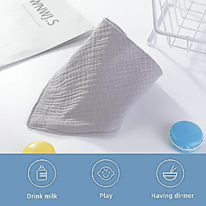 Muslin Baby Bandana Drool Bibs for Drooling and Teething Eating 12 Colors Cotton Bibs for Newborn Girls Boys Unisex Stylish