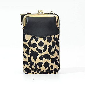 Women Leopard Crossbody Bag Cell Phone Purse Wallet for iPhone 15 Pro Max, 15 Pro, 15 Plus, 15, for Samsung Galaxy S23 FE, A05s, A05, F34, M34 5G, F54, A24 4G, F14, M54, A54