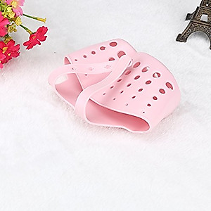 Adjustable Sink Sponge Holder 2 Bags Holes Tap Hanging Strainer Organizer Faucet Storage Basket Drain Rack Useful and Practical (Pink, One Size)