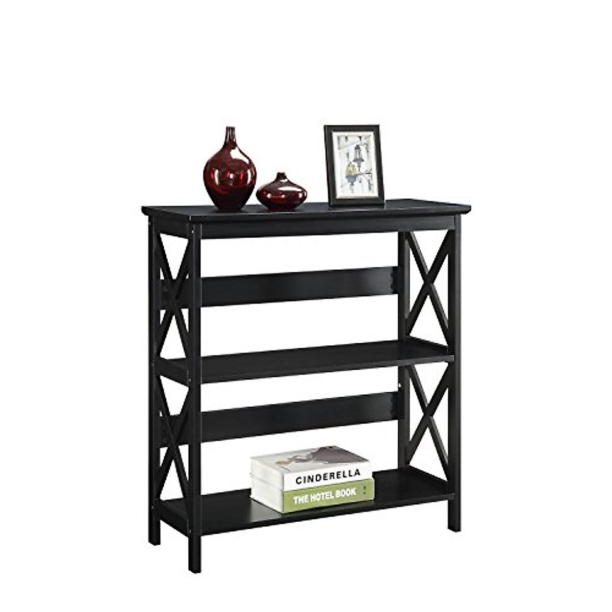Convenience Concepts Oxford 3 Tier Bookcase, Black