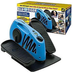 As Seen On TV BluTiger Seated Elliptical Machine - Burn Calories While Working, Reading & Watching TV - Large Pedals - Digital Display - Easily Assembles in Minutes - All Fitness Levels