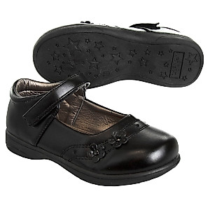 French Toast Girls Mary Jane Shoes School Kids Uniform Flats Ballet Strap Dress Formal Slip-On (Size 1 Big Kid) (Black)