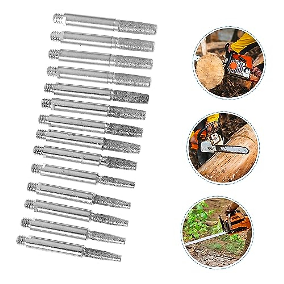 SOLUSTRE Tool 12pcs hand tools sharpening glitch chainsaw sharpening diamond chainsaw sharpener chainsaw accessories sharpener grinding head Sharpen the manual Corundum suite