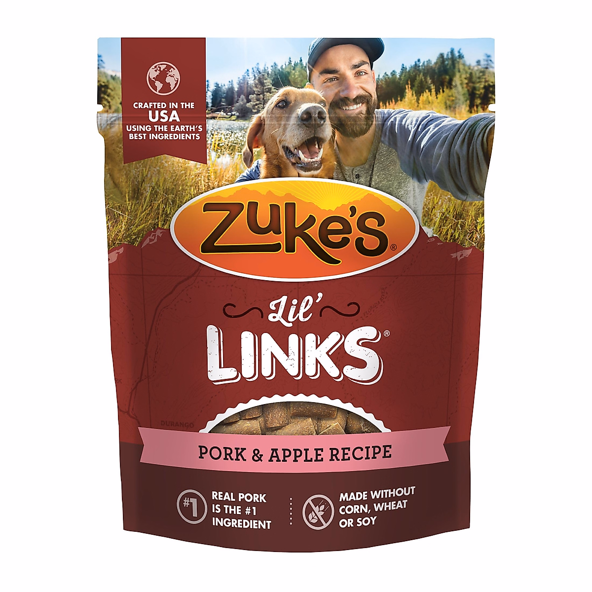 Zuke’s Lil’ Links Dog Treats for Dogs of All Sizes, Snacking Sausage Treats for Dogs, Pet Treats made with Real Pork & Apple, 6 oz. Resealable Pouch​ - 6 oz. Bag